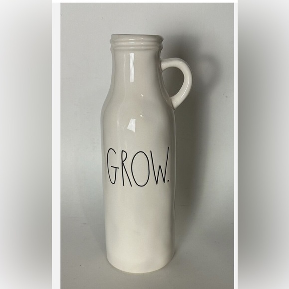 Rae Dunn | Accents | Rae Dunn White Ceramic Pitcher With Grow Text Euc ...
